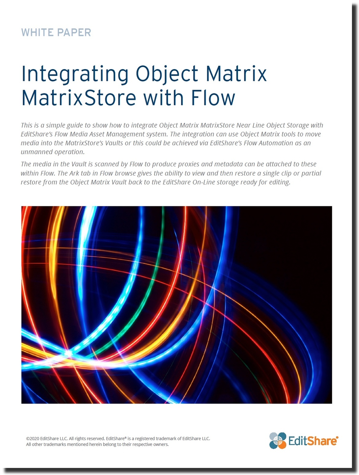 [WP] Integrating Object Matrix MatrixStore with EditShare Flow